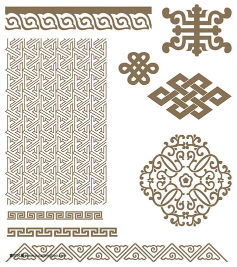 蒙古族花纹 边条 底图 底纹 蒙古族 蒙族花纹 矢量素材 sucaifengbao vector