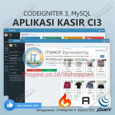 Jual Source Code Aplikasi Web Kasir Pos Stok Dan Rop Menggunakan
