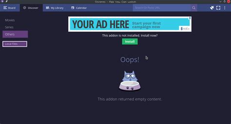 On Linux The Addon Returns Empty Content · Issue 30 · Stremiostremio