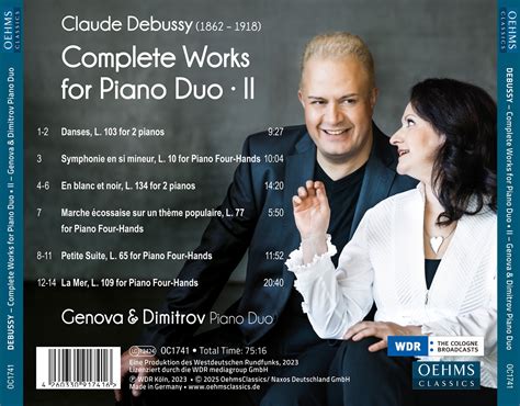 Oehmsclassics Genova And Dimitrov Piano Duo Claude Debussy Complete