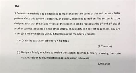 Solved A Finite State Machine Is To Be Designed To Monitor A Chegg