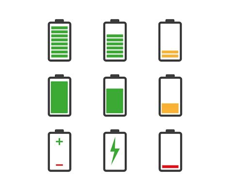 Premium Vector Battery Level Indicator Power Set Icons Illustration