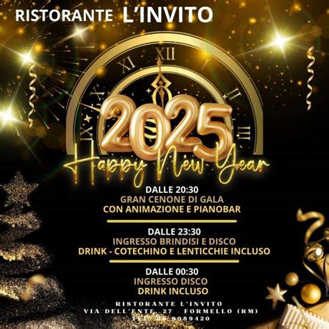 Capodanno 2025 Al Ristorante Linvito Formello Cena And Party