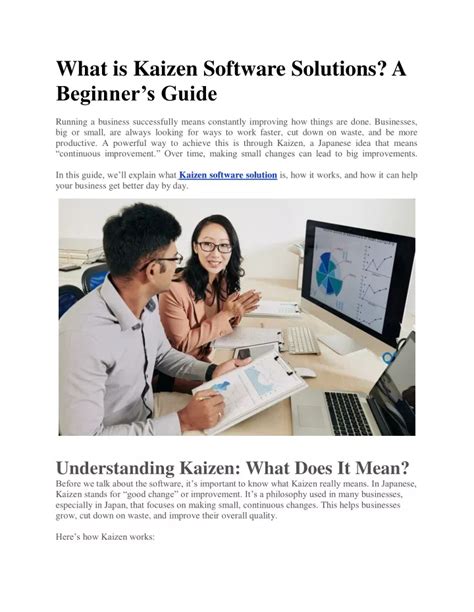 Ppt What Is Kaizen Software Solutions A Beginners Guide Powerpoint