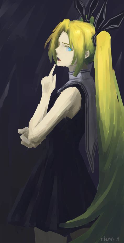 Safebooru 1girl Absurdres Bare Shoulders Black Ribbon Blonde Hair