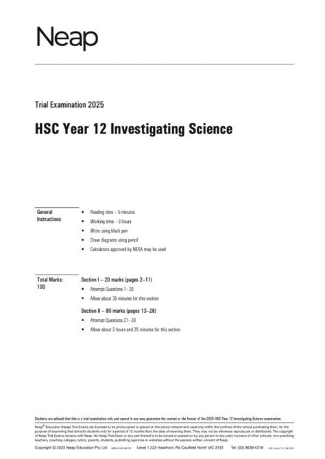 Hsc Investigating Science Year 12 Not Included In Science Bundles