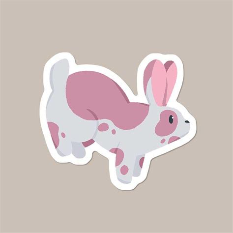 Rabbit Sticker Woof By Hollie
