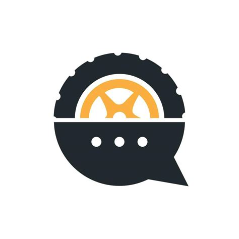 Transport Chat Vector Logo Design Template Talk Symbol Tire Shape Logo
