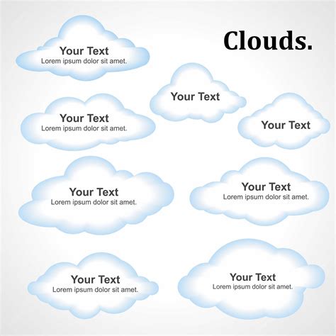 Premium Vector Bubble Text And Cloud Vector Editable Set Pack