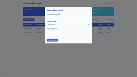 Loan Manager App Using Html Css And Javascript With Source Code Sourcecodester