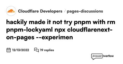 hackily made it not try pnpm with ```rm pnpm lock yaml andand npx