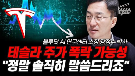 테슬라 주가 폭락 가능성 정말 솔직히 말씀드리죠 강정수 박사 Youtube