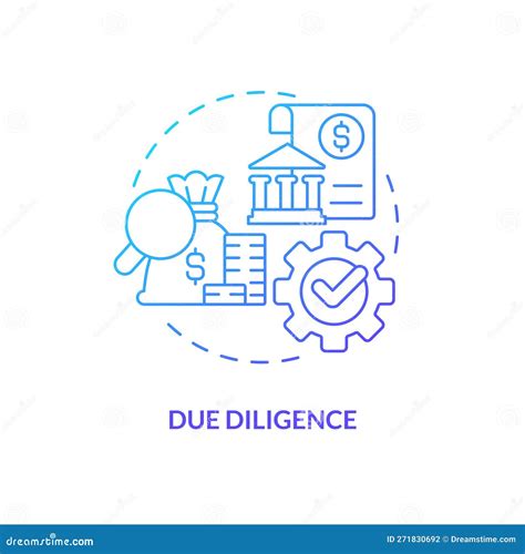 Due Diligence Blue Gradient Concept Icon Stock Vector Illustration Of Fundraising Abstract