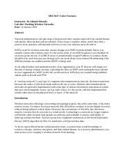 Bell U5 Lab1 Report Docx MSCS637 Cyber Forensics Instructor Dr Ahmad