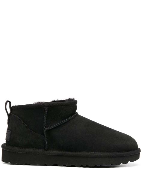 Black Ultra Mini Boots In Suede Woman Luxury For You
