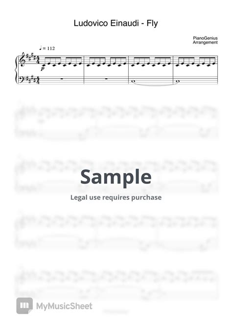 Ludovico Einaudi Fly Easy Sheets By Pianogenius