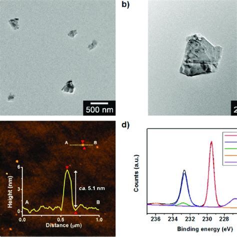 TEM Images Of Few Layer MoS 2 Nanosheets At A Low Magnification And