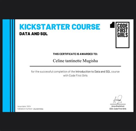 Thrilled To Have Earned My Coding Certificate Through Code First Girls Im Grateful For The