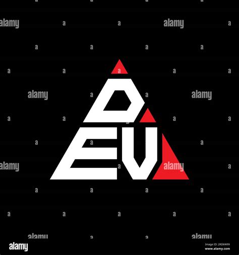 Dev Triangle Letter Logo Design With Triangle Shape Dev Triangle Logo