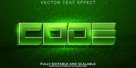 Hacker Code Text Effect Editable Virus And Attack Text Style Free Vector