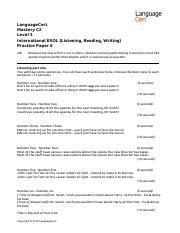 LanguageCert PP6 C2 IESOL Ls Pdf LanguageCert Mastery C2 Level 3 International ESOL Listening