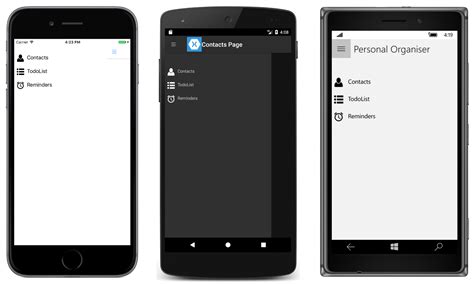Xamarin Cross Platform Navigationdrawersidemenu Stack Overflow