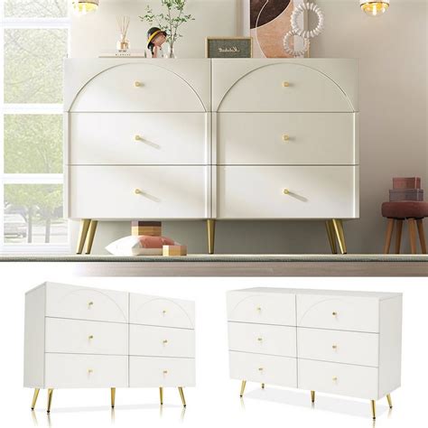 Ulife Sideboard Schubladenkommode Highboard Mit 6 Schubladen 8512040