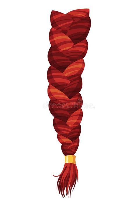 Hair Braid Long Female Fashion Plait Vector Illustration Of Human