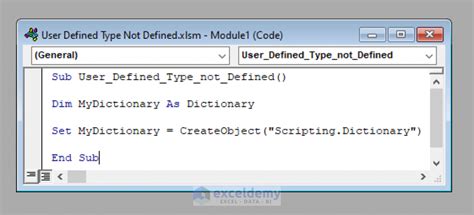 Solved User Defined Type Not Defined In Excel Vba Quick Solutions