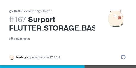 surport flutter storage base url · issue 167 · go flutter desktop go