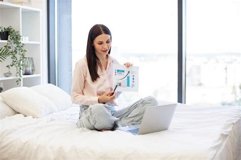 Premium Photo Woman Manager Showing Report With Graphs And Charts