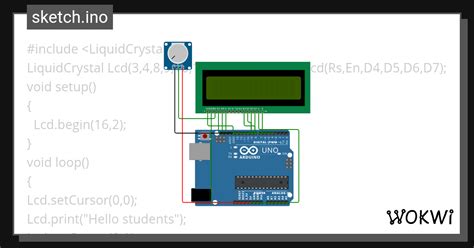 Lcd Potentiometer Wokwi Esp32 Stm32 Arduino Simulator