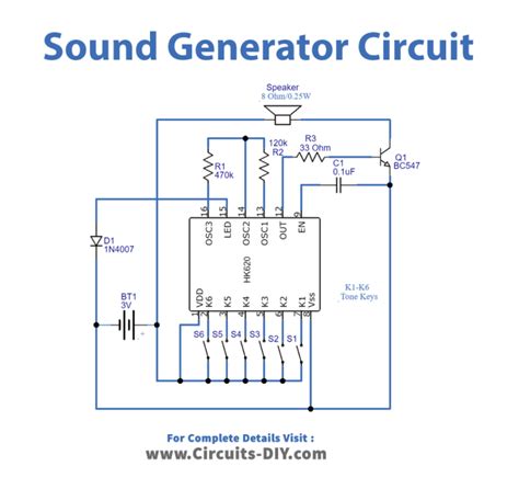 Sound Generator Circuit Using Ic Hk620 Sound Generator Circuit Using Ic Hk620