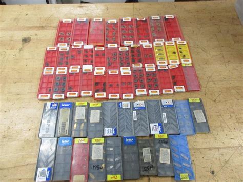 Machines Used Sandvik And Iscar Carbide Turning Inserts Various Types Grooving Cut Off Facing