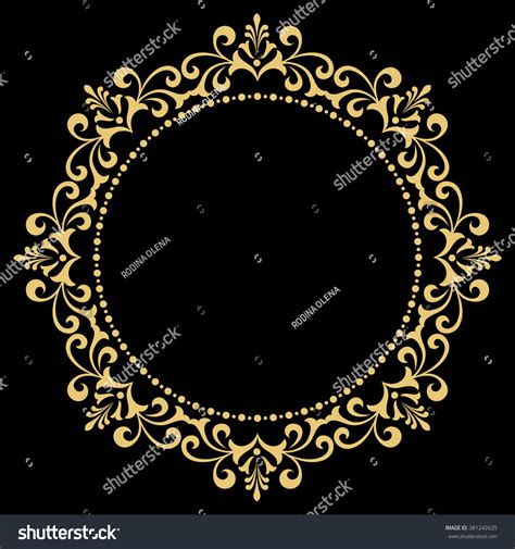 Decorative Line Art Frames Design Template 库存矢量图（免版税）381242635
