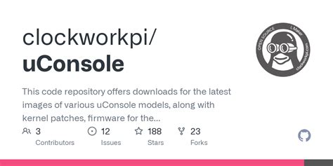 Issues · Clockworkpiuconsole · Github
