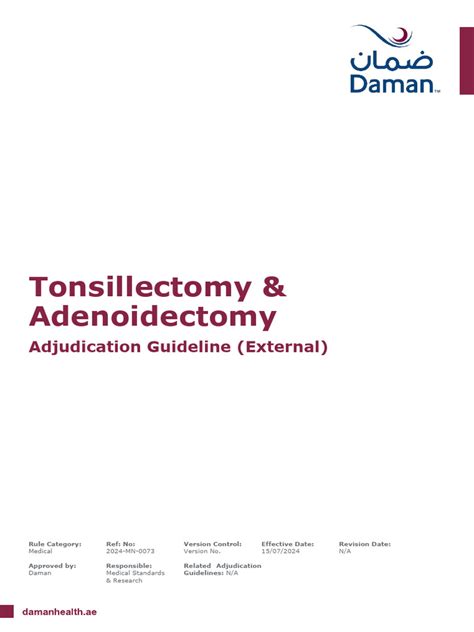 Tonsillectomy Adenoidectomy Pdf