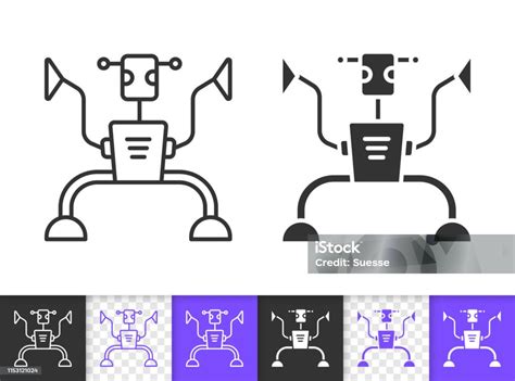 人形簡單黑線向量圖示向量圖形及更多一組物體圖片 一組物體 互聯網 互聯網機器人 Istock
