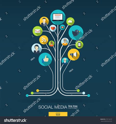 Abstract Social Media Background With Lines Connected Circles
