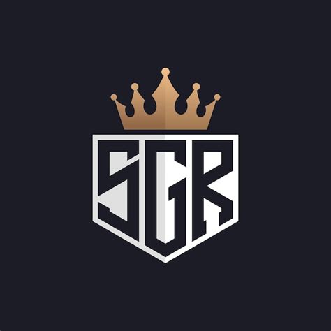 Premium Vector Luxury Sgr Logo With Crown Elegant Initials Sgr Letter