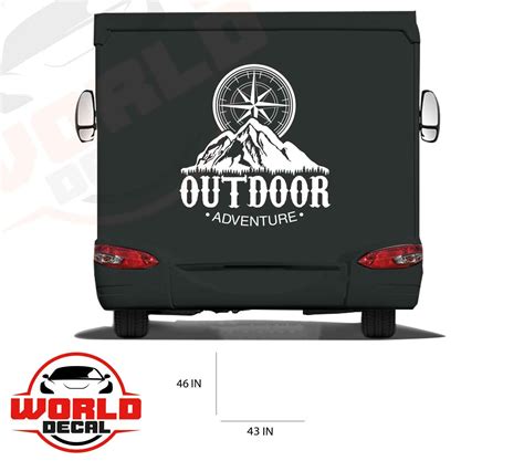 Caravan Decal Mountain Decal Compass Decal Adventure Decal Forest Decal