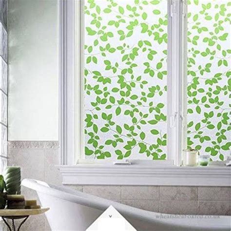 Jual Stiker Kaca Motif Daun Hijau Sticker Kaca Sunblast Motif Daun