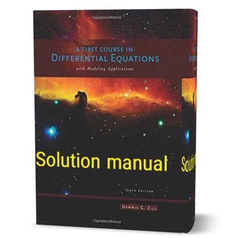 A First Course In Differential Equations With Modeling Applications 9th