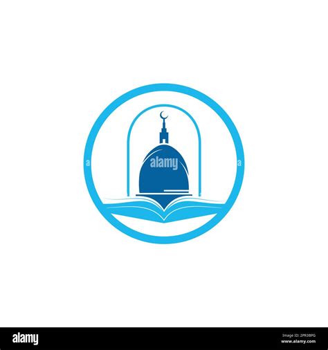 Islamic School Vector Logo Design Muslim Learning Logo Template Stock