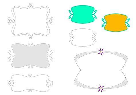 Free Swirly Square Frames Psds