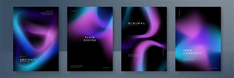 Premium Vector Blurred Backgrounds Set With Modern Abstract Blurred Color Gradient Patterns