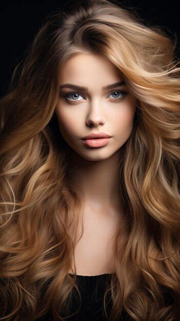 Premium Photo Woman With Long Blonde Hair And Blue Eyes