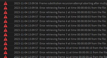 Quicktime Error Retrieving Frame Adobe Community