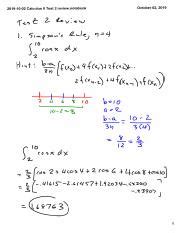 2019 10 02 Calculus II Test 2 Review Pdf 20191002 Calculus II Test 2 Review Notebook October