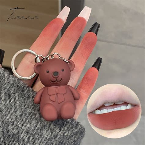 Cute Bear Lip Glaze Lip Mud Matte Matte Nude Color Student No Makeup